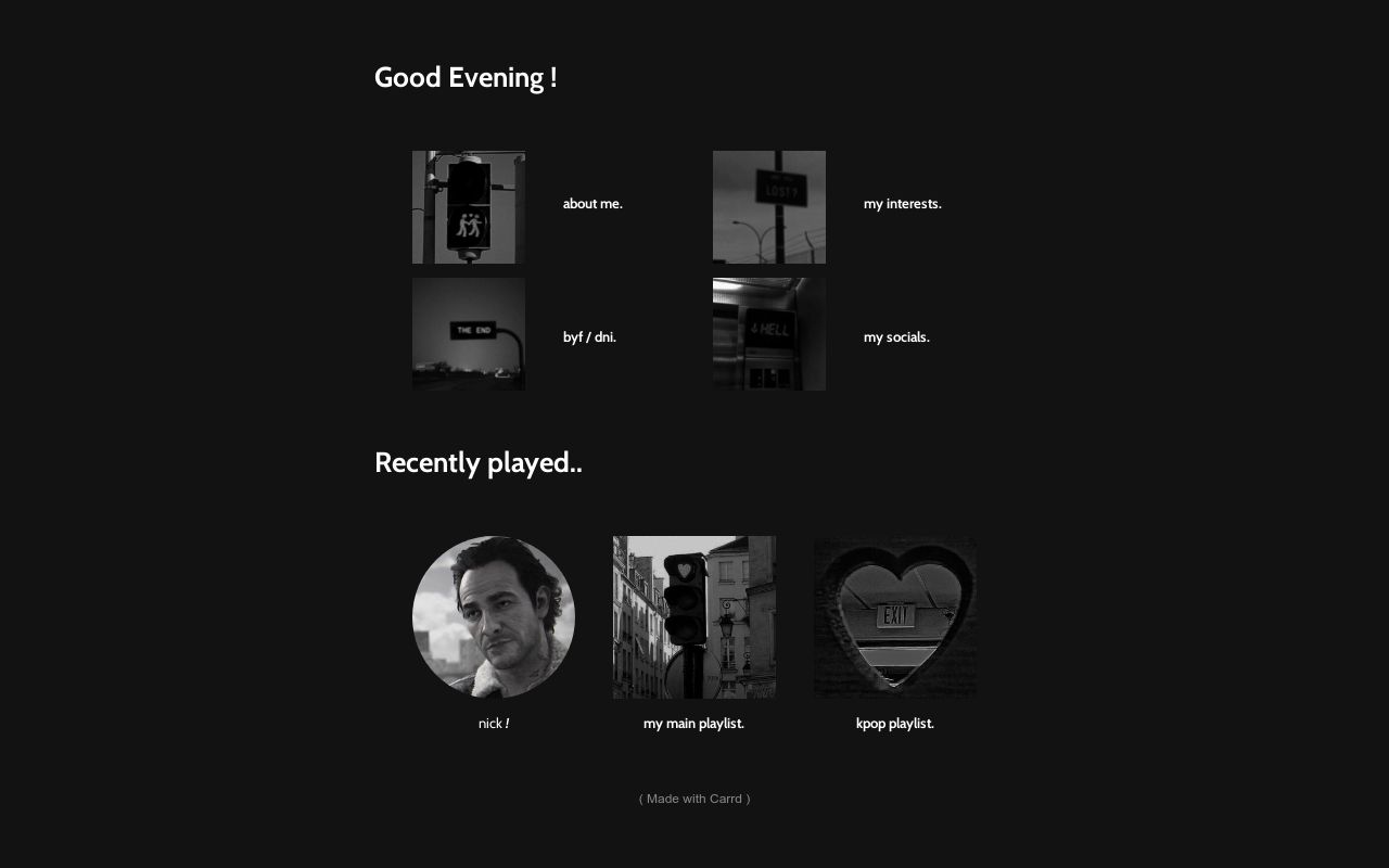 Nick’s Carrd One